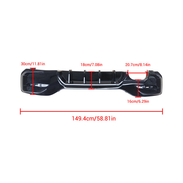 MMO For BMW 1-Series F20 F21 M135 M140 Rear Bumper Lip Rear Diffuser ...